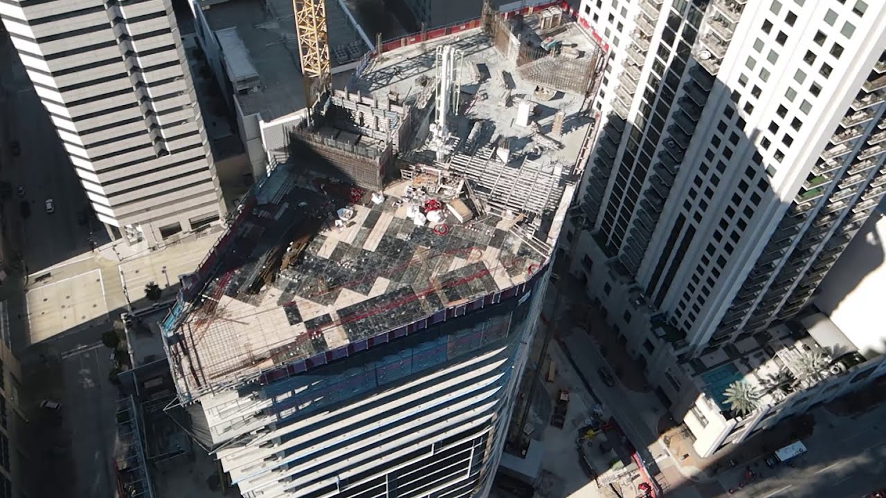 Brava Residential High Rise Houston Texas Construction - YouTube