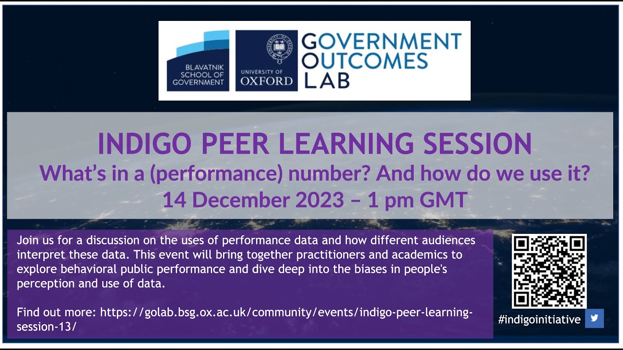 INDIGO Peer Learning session - What’s in a (performance) number? And how do we use it? - YouTube