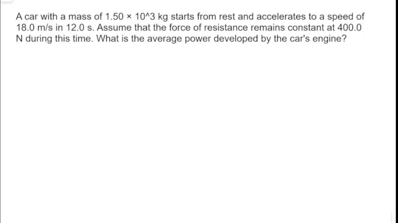 Physics Problem Solver Walk-through Follow Along Work Energy Force ...