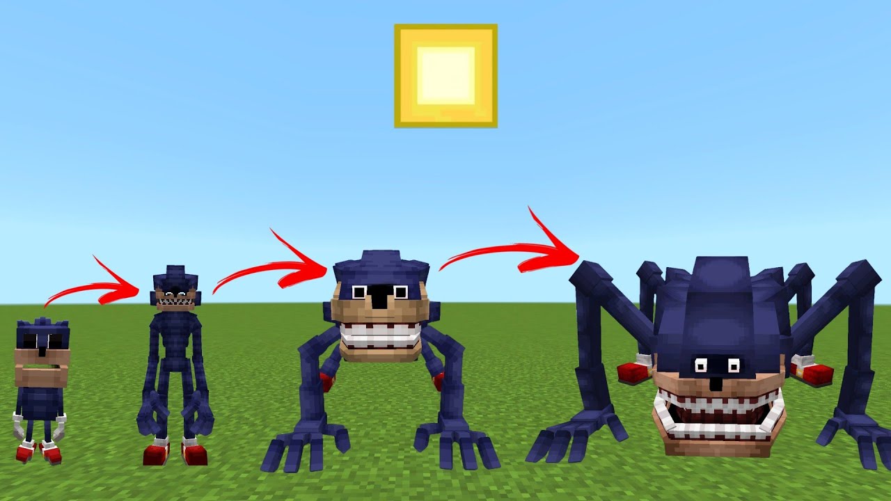 Shin Sonic Tapes Transformation in MINECRAFT - YouTube