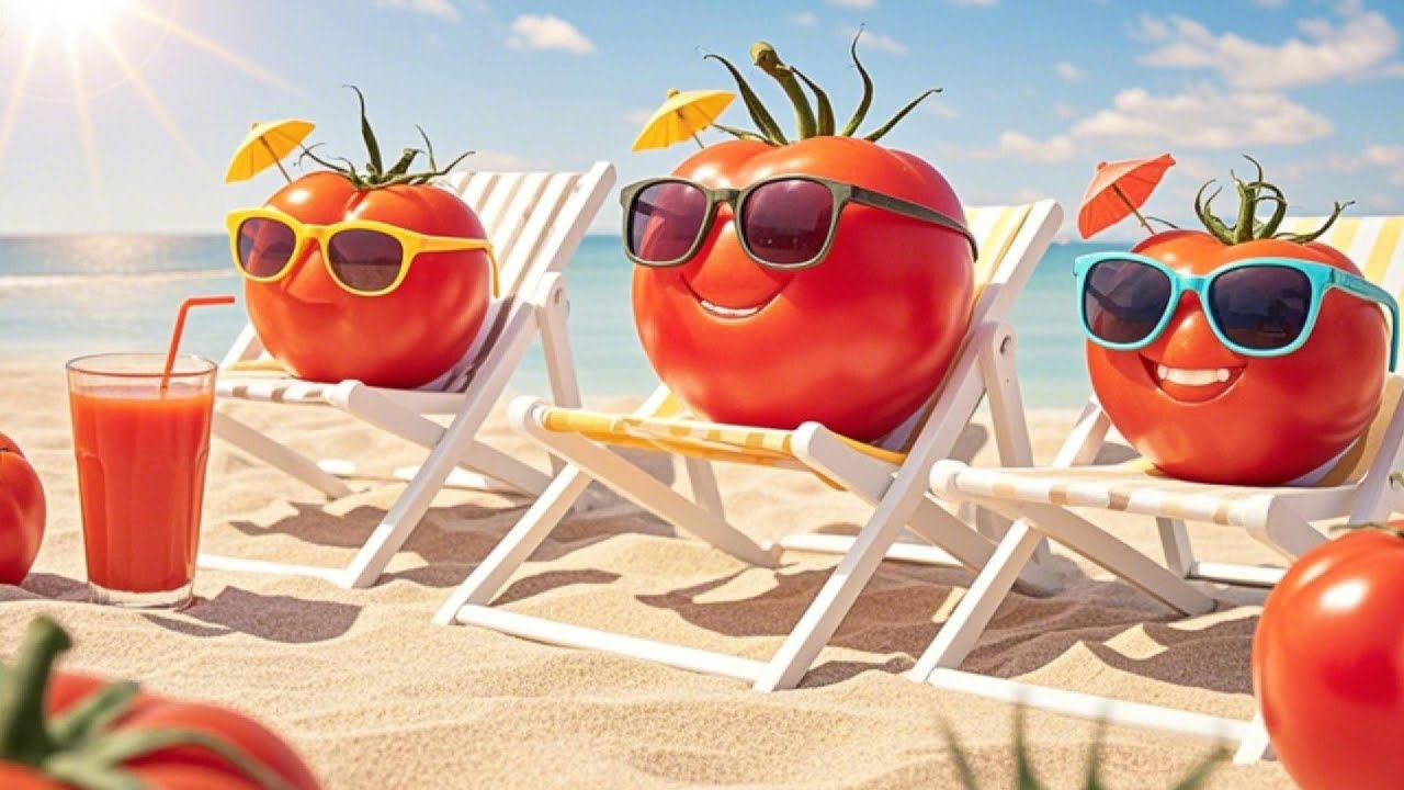 Tomato Tango Song 🍅 | Funny Dancing Tomatoes for Kids | Veggie Fun ...