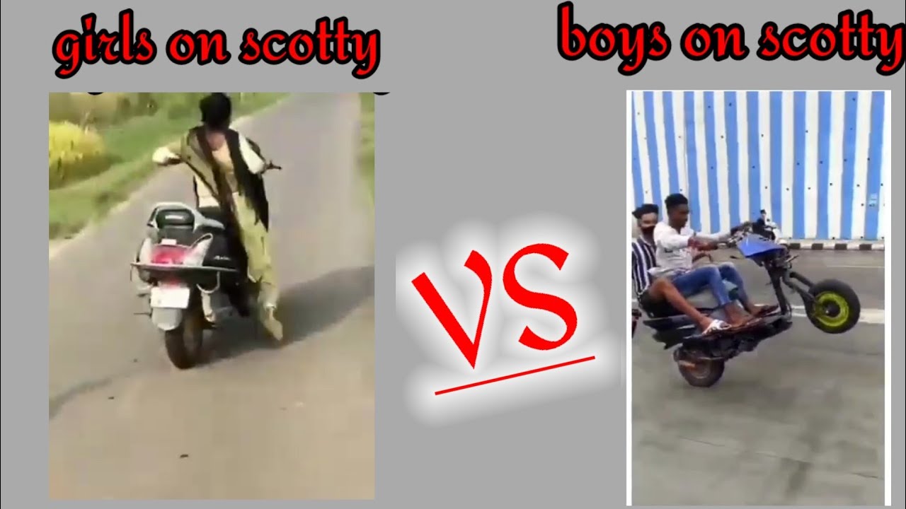 boys vs girls on scooty 😅😂🤣 | boys vs girls | girls vs boys |#scooty # ...