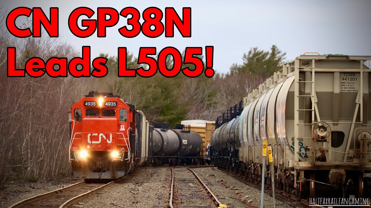 Railfanning with @joziahthecnrailfan & 1 Other! CN 4935 Leads L505 at Burnside, NS. - YouTube