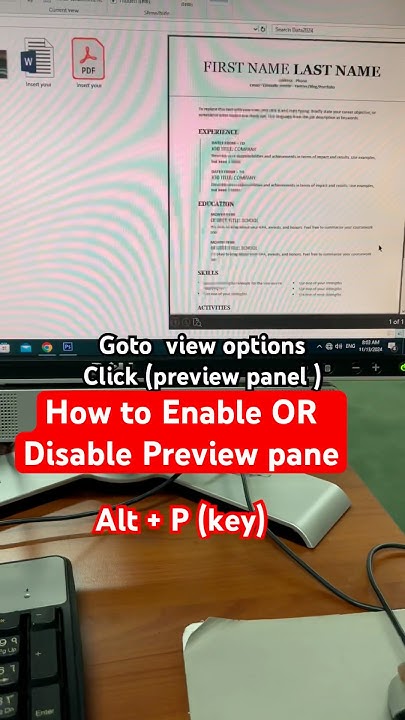 How to show preview pane in windows 10/11/7| how to enable or disable preview pane in windows 10 ...