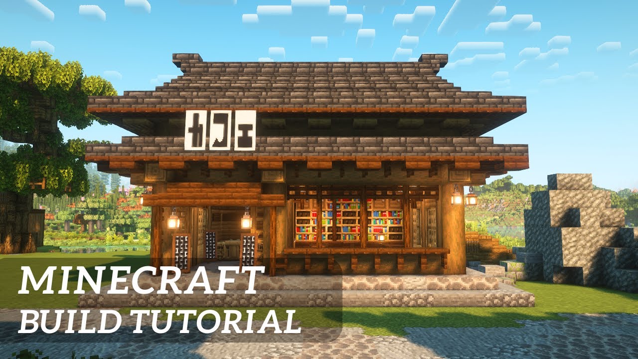【Minecraft】Japanese Coffee Shop (With Interior) | Build Tutorial - YouTube