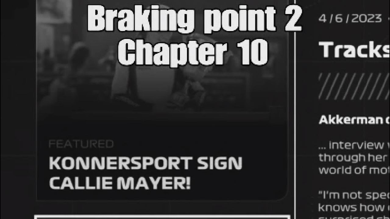 Callie Mayer Signs With Konnersport (F1 23 Braking point 2) - YouTube
