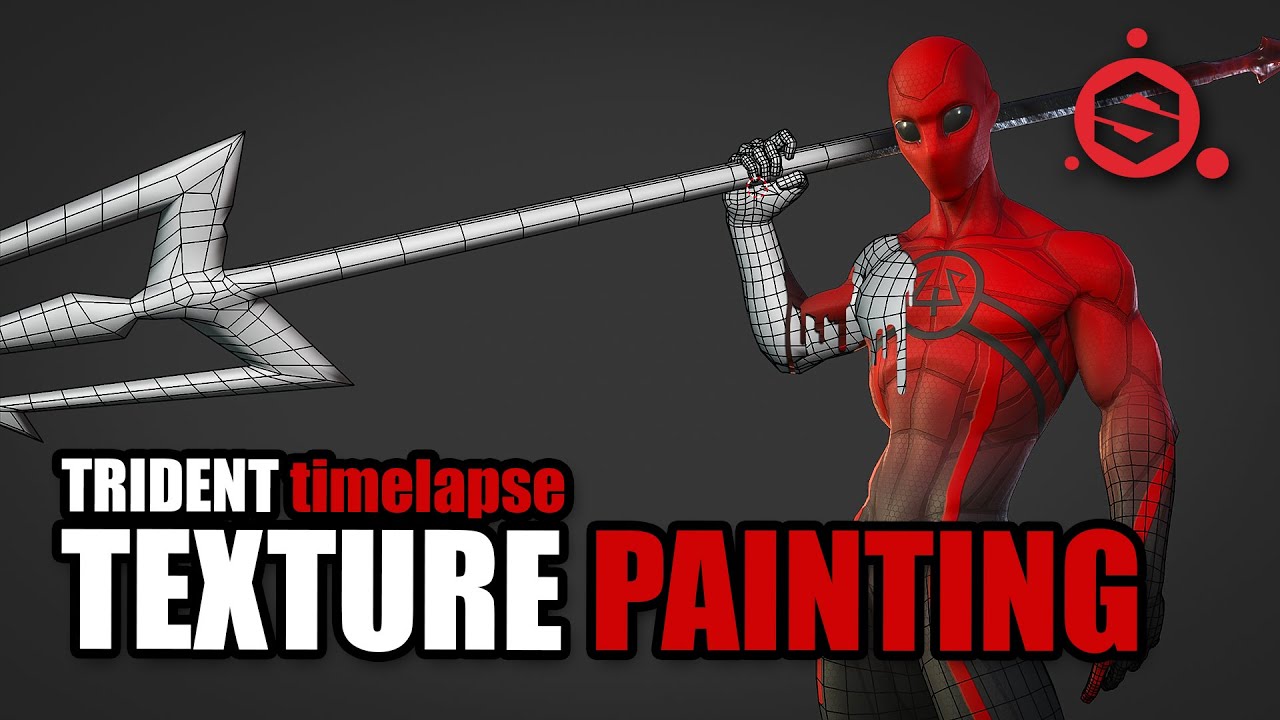 Trident Character - Stylised PBR texture painting timelapse - YouTube