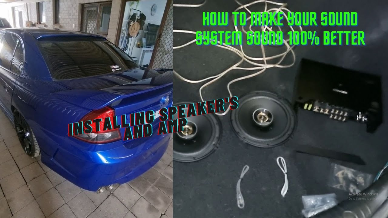 installing speaker's and amp step by step (on a commodore) - YouTube