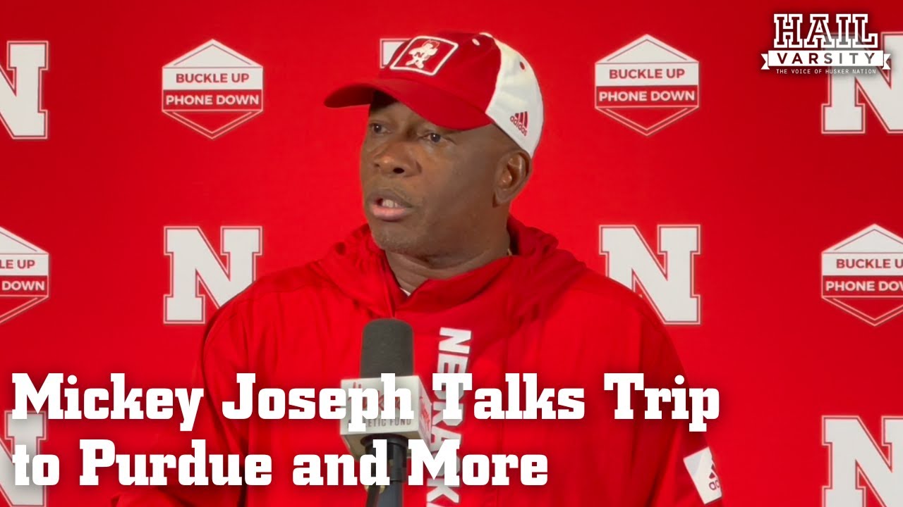 Nebraska Football: Mickey Joseph Talks Trip to Purdue and More - YouTube