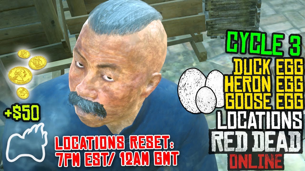 RED DEAD ONLINE Duck Egg, Heron Egg & Goose Egg CYCLE 3 Locations - YouTube