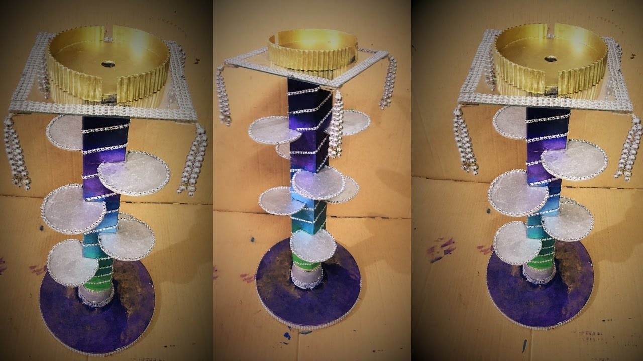 How To Make A Diya Stand For Diwali | DIY | Diwali Special - YouTube