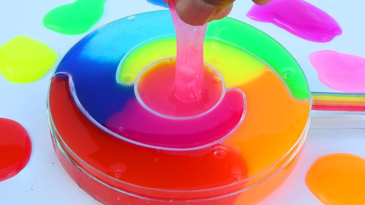How To Combined Colors Slime Clay Mix Rainbow - YouTube