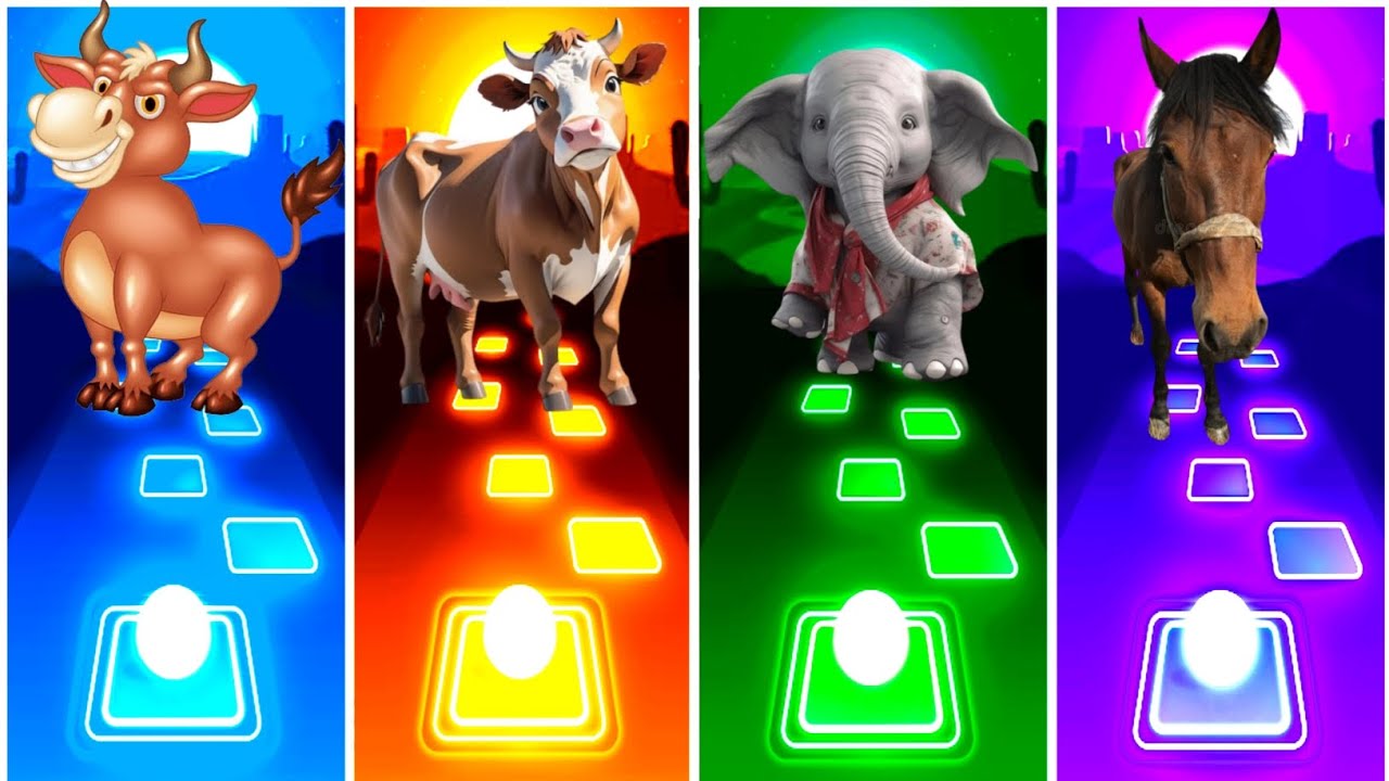Ferdinand🆚Funny-Cow-Dance🆚Funny-Elephant🆚Funny-Horse🌟Best Edm Rush ...