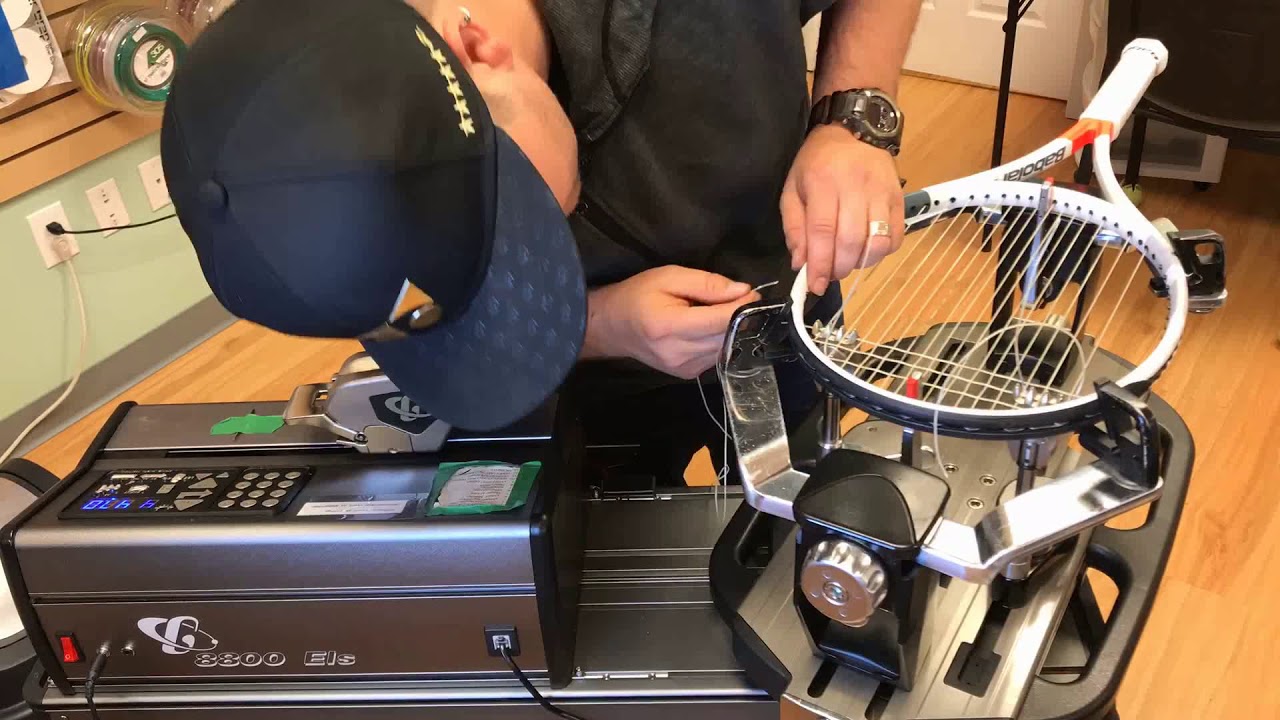 Time Lapse: How to String a Babolat Pure Strike 16x19 Tennis Racquet ...