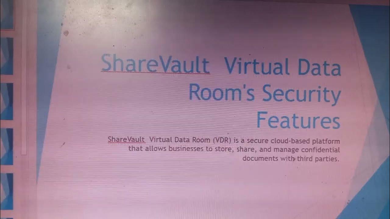 ShareVault Virtual Data Room's Security Features - YouTube