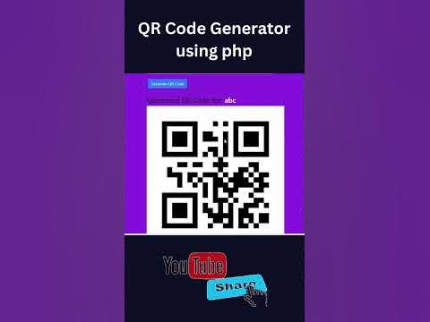 create your own qrcode using html, css and php - YouTube