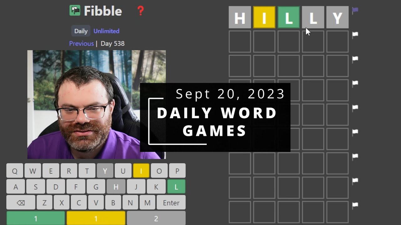 Fibble and other daily games! - Sept 20, 2023 - YouTube