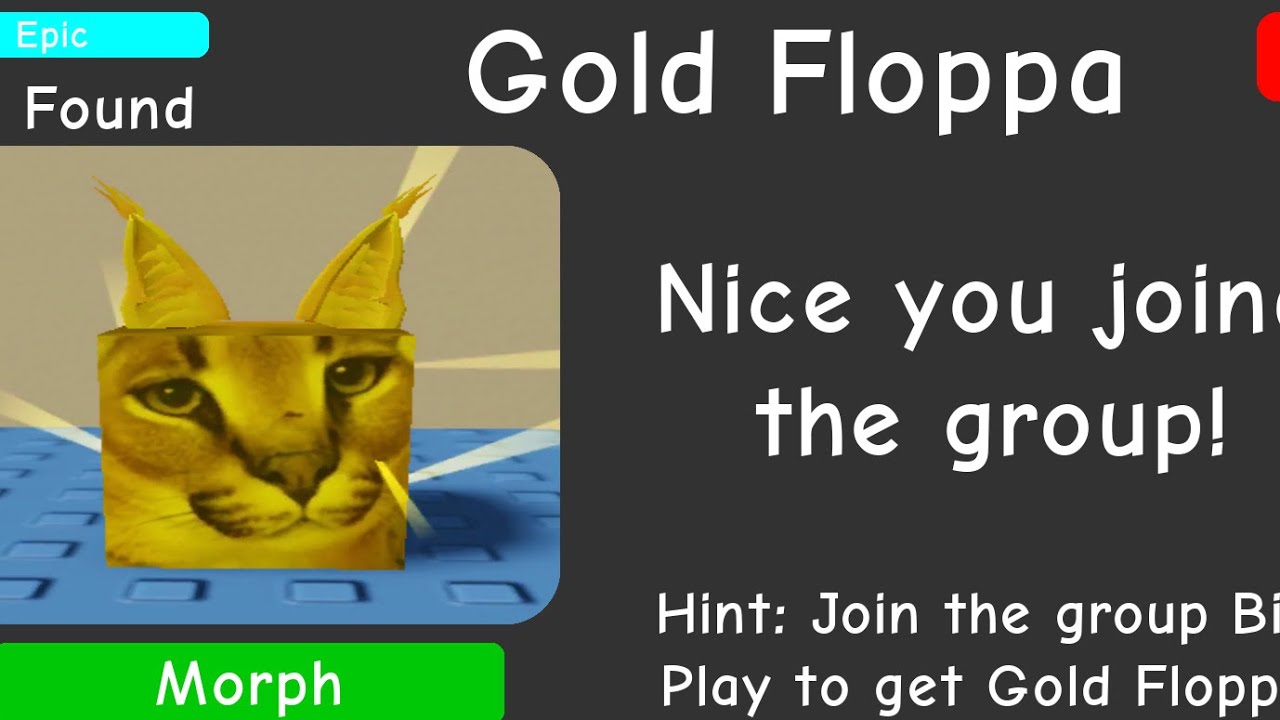 How To Get The “Gold Floppa” | Find The Floppa Morphs #roblox #floppa ...