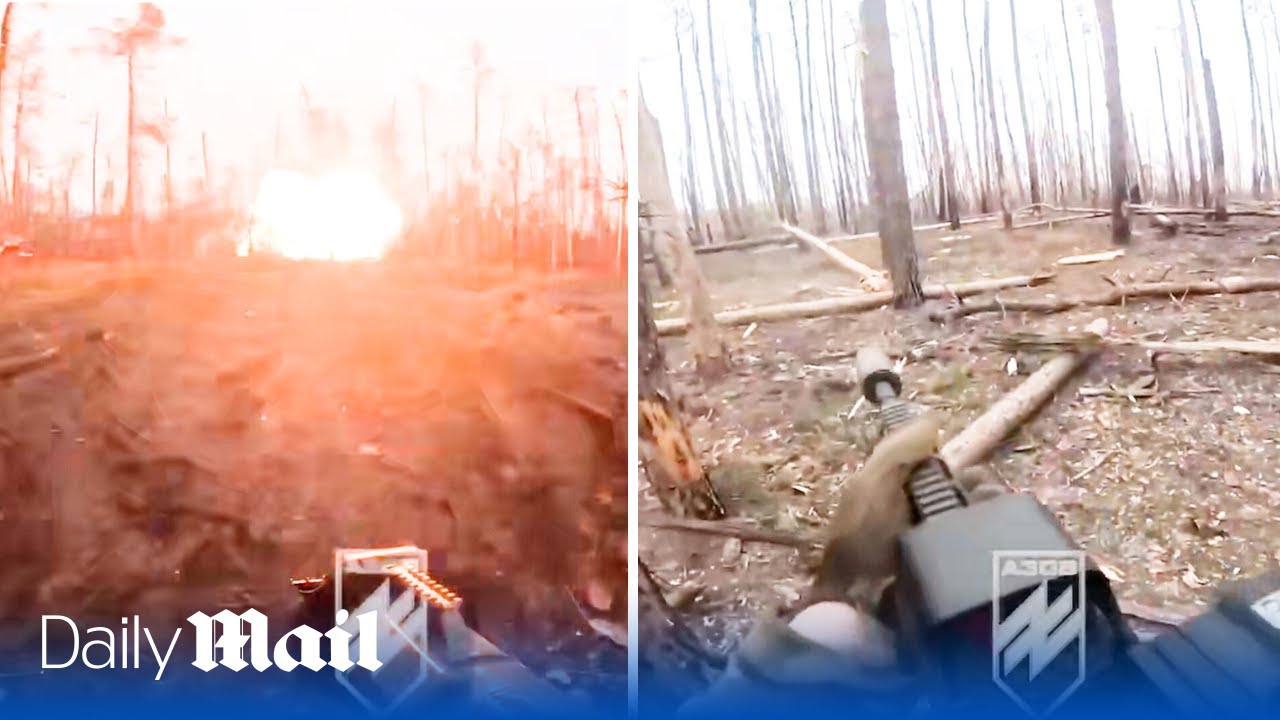 Ukraine battle Russian soldiers in Serebryansky Forest with machine ...