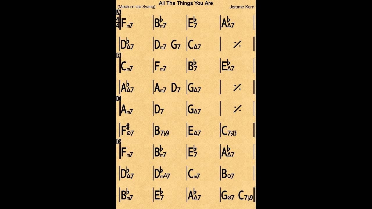 All The Things You Are (slow) - Backing track / Play-along - YouTube