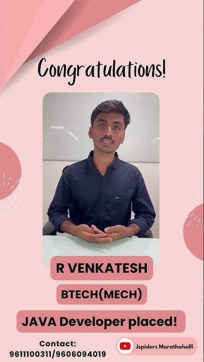 Student Successfully Placed | Java Full Stack Development | Jspiders ...