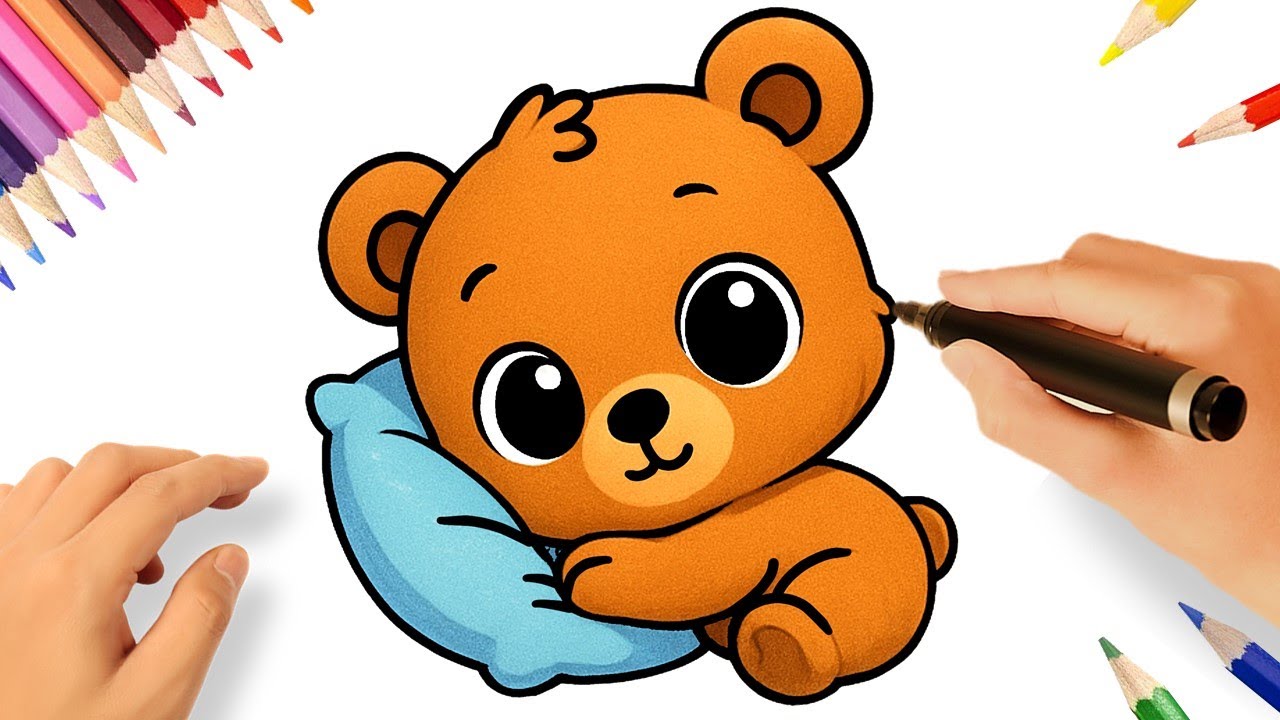 HOW TO DRAW BABY BEAR CUTE AND EASY 🧸💗 - YouTube