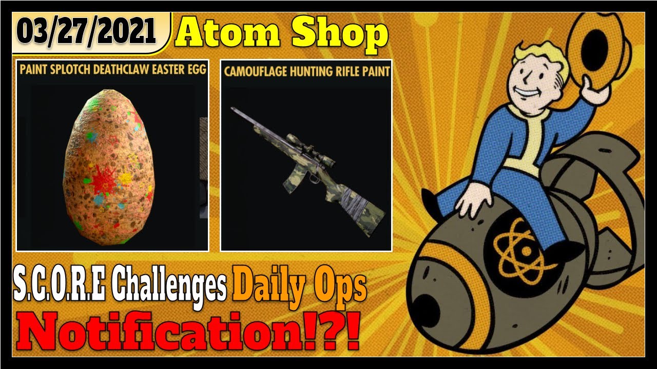 Fallout 76 Atom Shop | Paint Splotch Deathclaw Easter Egg | Camo ...