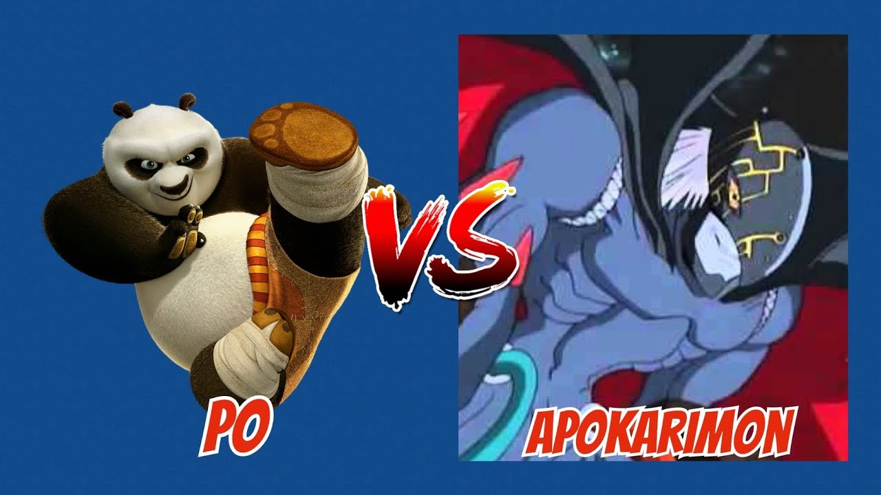 Cartoon Kombat = Po (Kung Fu Panda) vs Apokarimon (Digimon) - YouTube