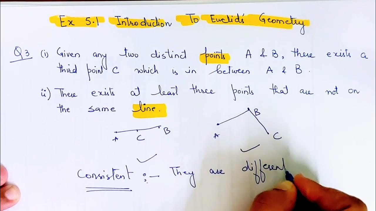 Consider two postulates given below. Given are any 2 distinct points A ...