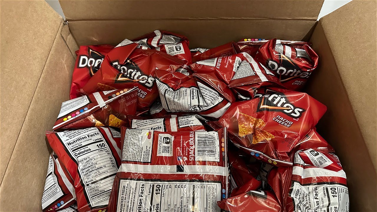 Doritos Nacho Cheese Flavored Tortilla Chips - 40 Grab N Go Packs - YouTube
