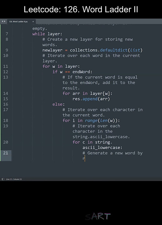 Leetcode 126 Word Ladder Ii In Python Python Leetcode Python