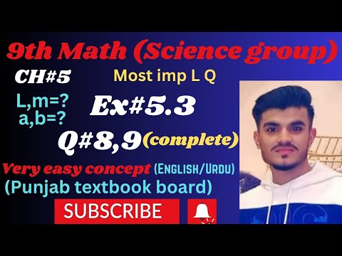 9th Math|| CH #5||Ex#5.3||Most imp L Q||Q#8,9 very easy concept 🤩 ...