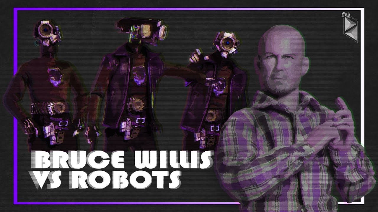 Bruce Willis VS Robots | Stopmotion - YouTube