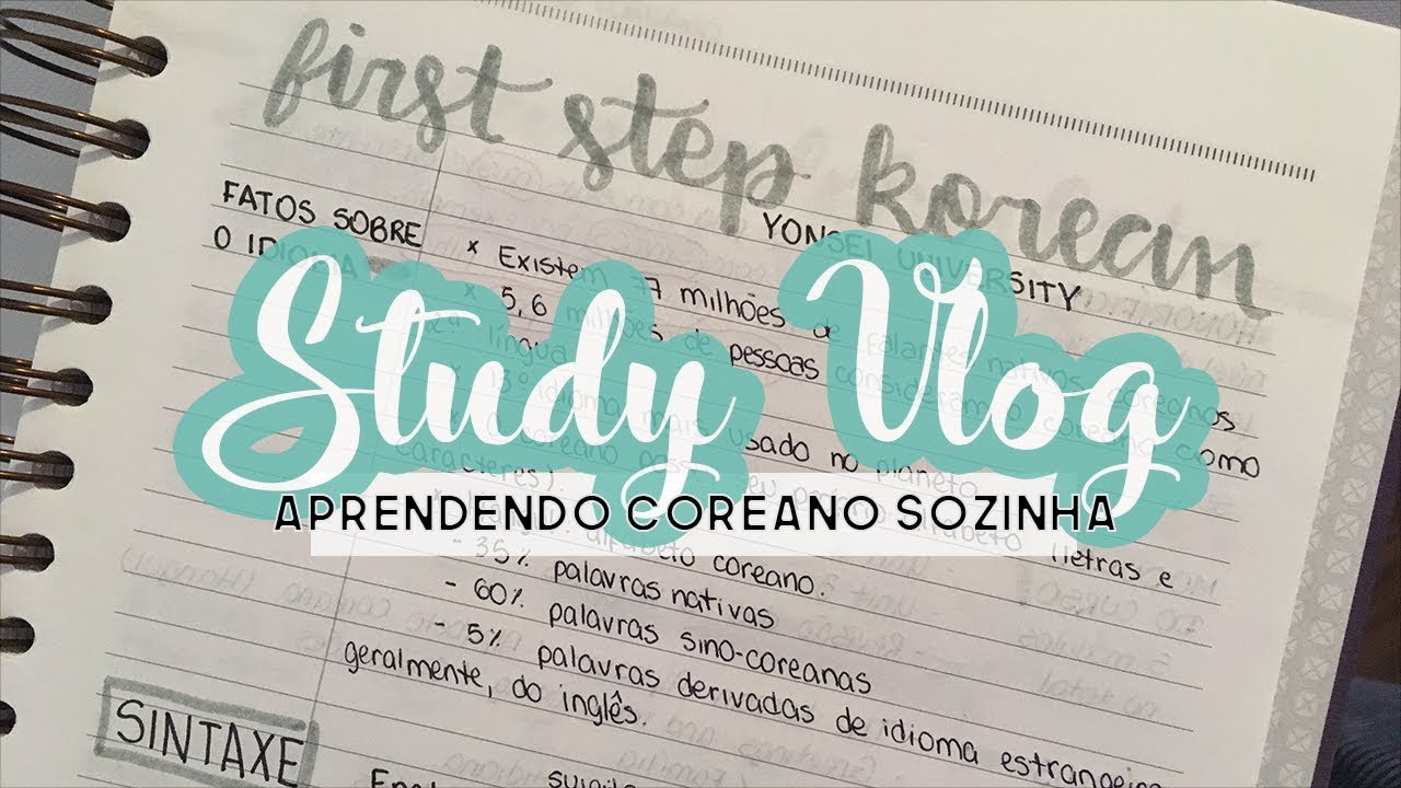 Study Vlog #1 | começando a aprender coreano sozinha - YouTube