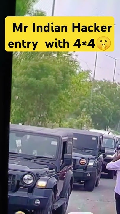 Mr indian hacker entry with thar (4×4) #shorts #foryou #explore #thar #mrindianhackershorts ...