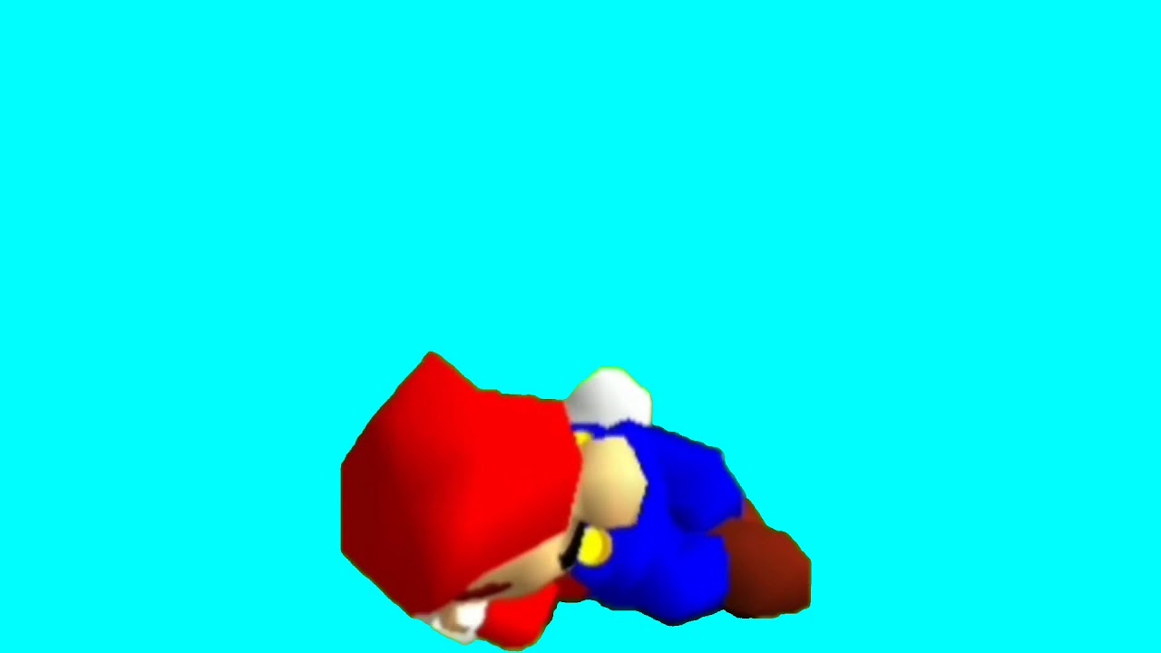 Mario 64 sleeping animation blue screen/ green screen - YouTube