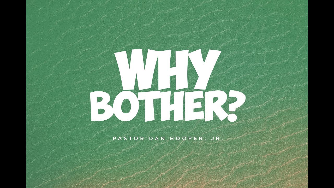Why Bother? - YouTube