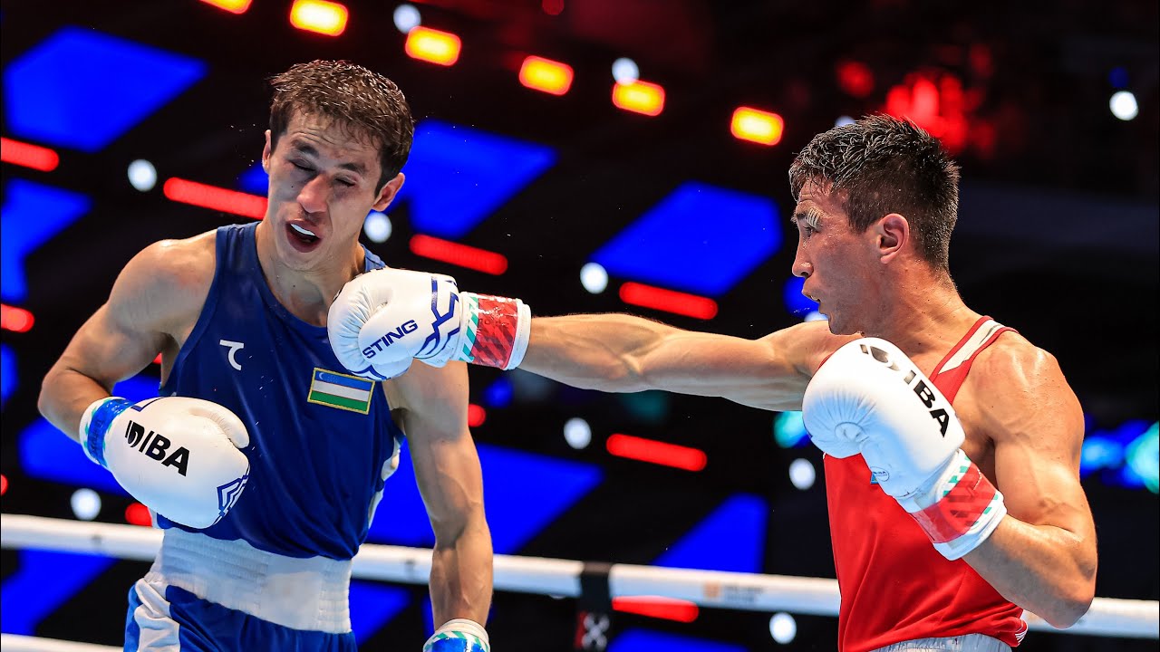 Makhmud Sabyrkhan (KAZ) vs. Oybek Jurayev (UZB) IBA World Boxing ...