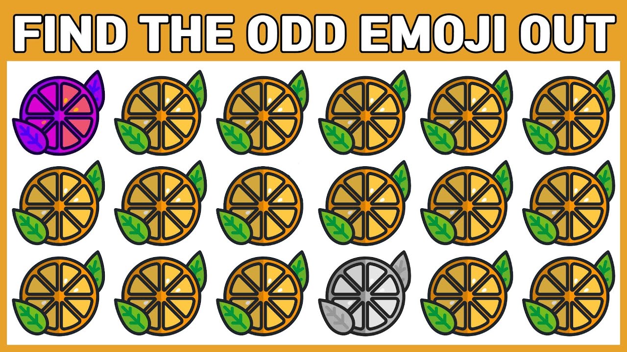 FIND THE ODD ONE OUT #8| KIDS GAME | EMOJI QUIZ - YouTube