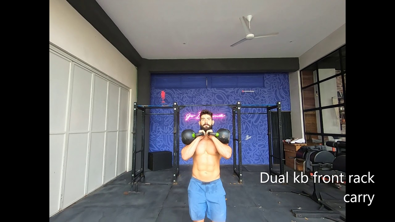 Dual kb front rack carry - YouTube