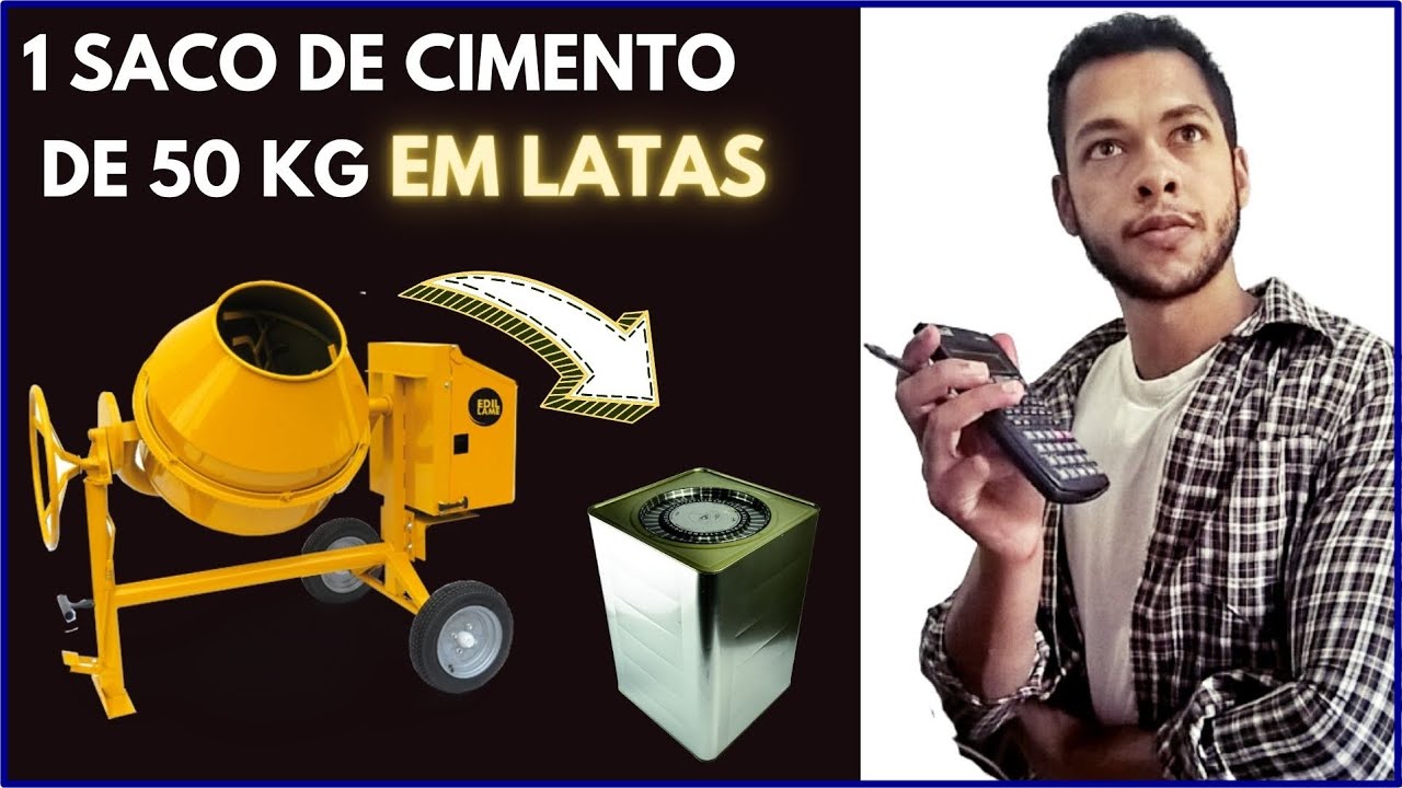 DESCUBRA o volume de um saco de cimento de 50kg (Cálculo) - YouTube