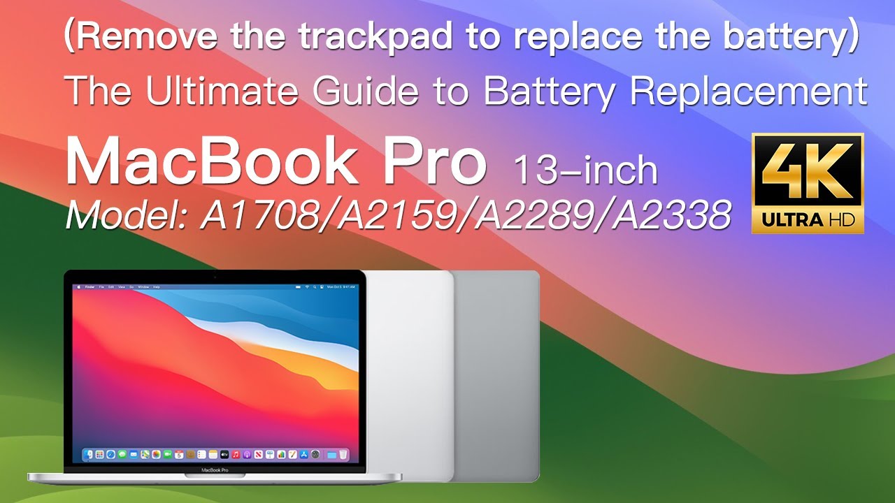 MacBook Pro A1708 A2159 A2289 A2338 Replacement Battery - Remove the ...