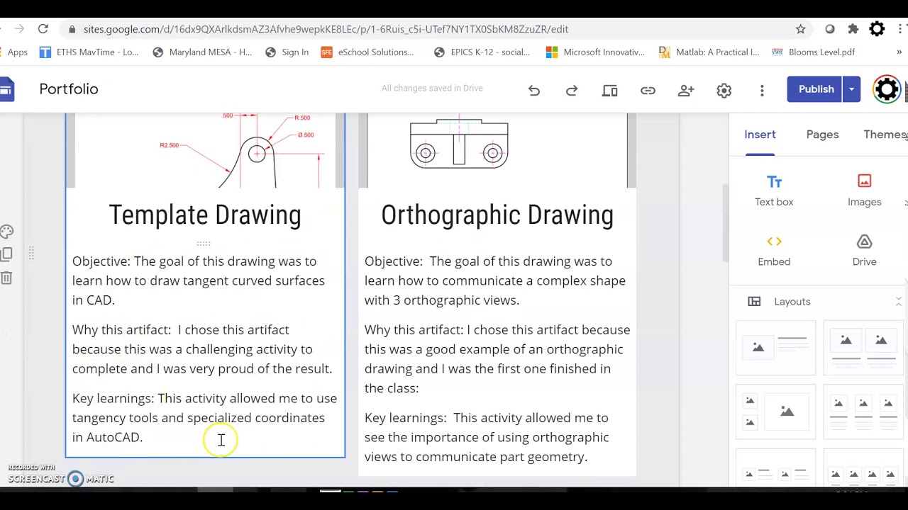 Eportfolio Example - YouTube