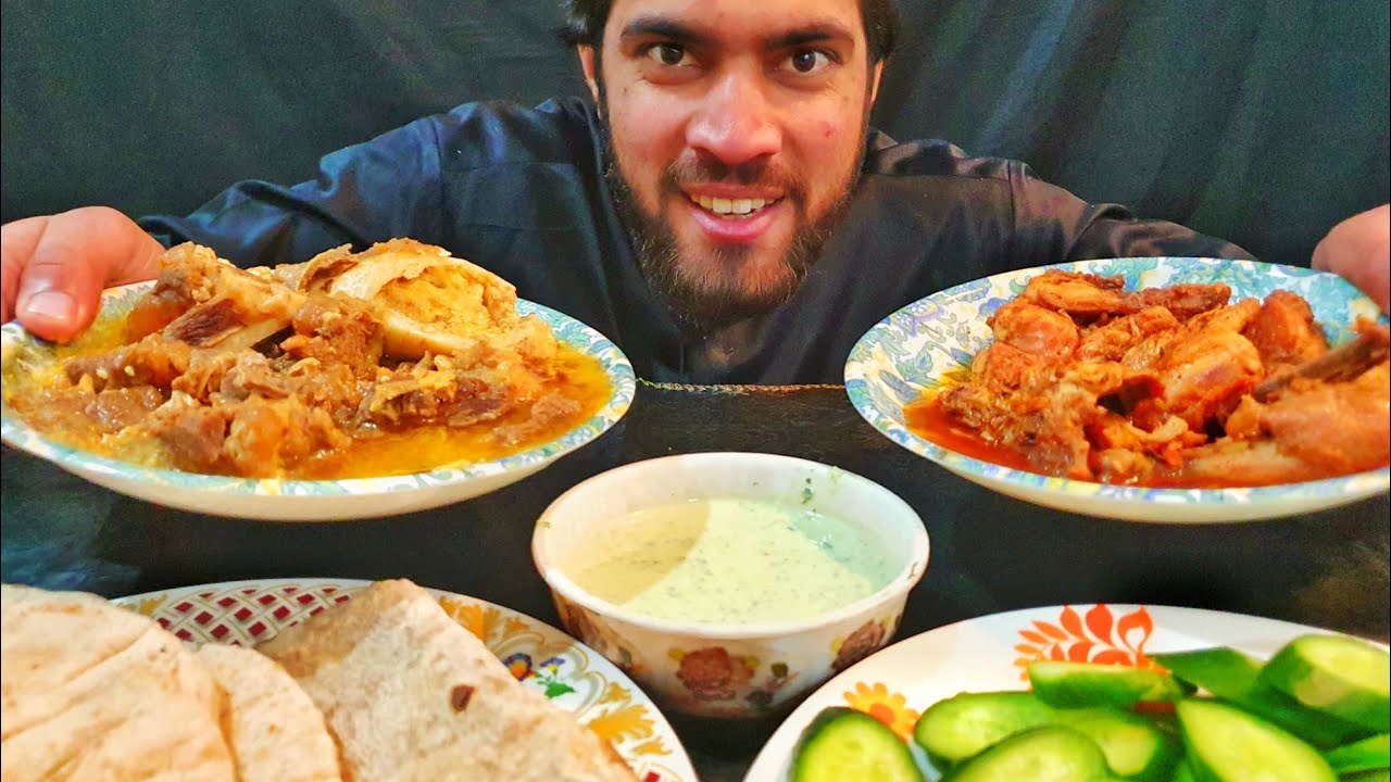 Eating Delicious Chicken Curry and Delicious Crispy Beef Curry - ASMR Mukbang - YouTube