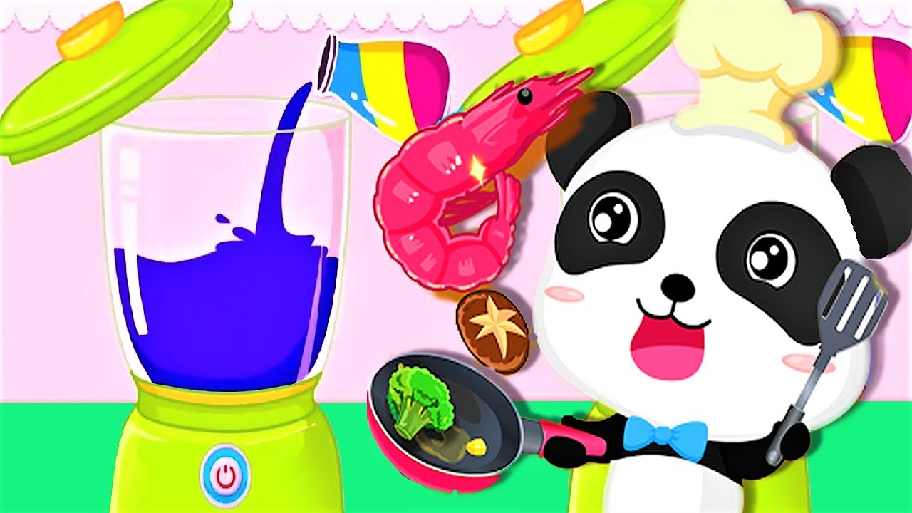 Baby Play Kitchen Game - Learn Colors & Guess What Color Juice ! Baby ...
