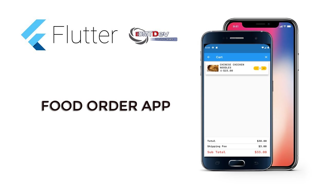 Flutter Tutorial - Order Food App #24 Update Quantity Cart Item - YouTube
