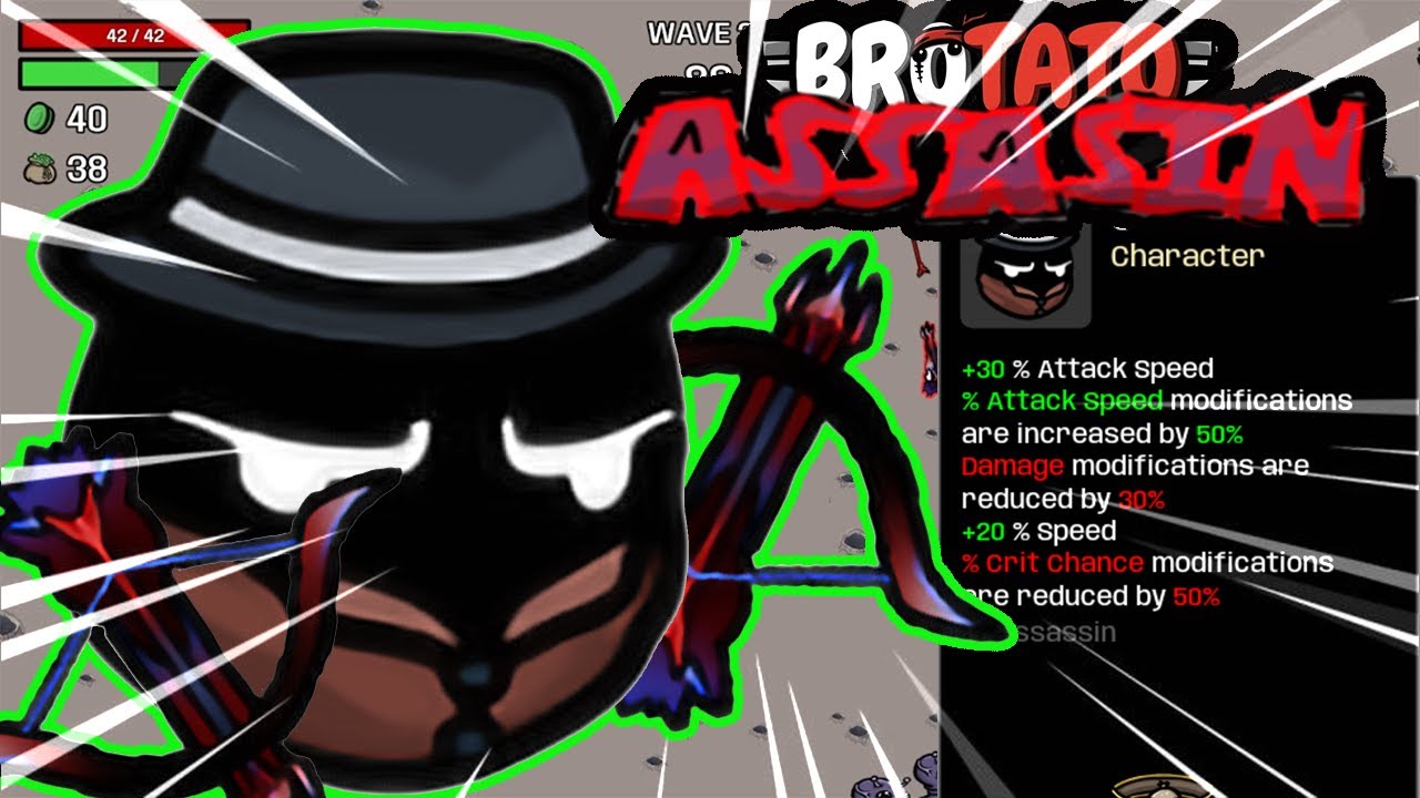 Outlaw Putting His Fast Hands To Work By Beating Danger 6!! | Brotato ...
