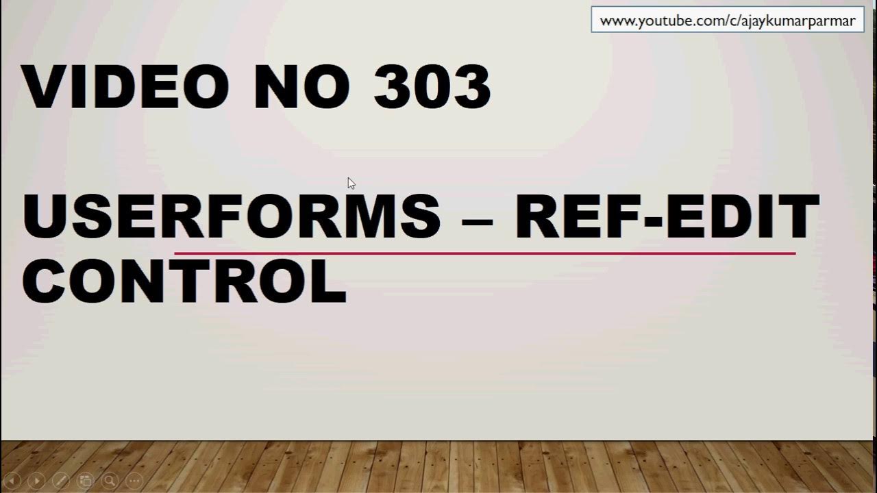 Learn Excel- Video 303 - VBA - UserForms- RefEdit Control with loops ...