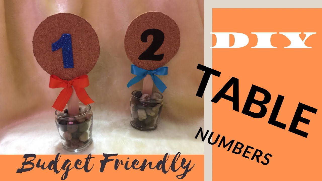Wedding Ed: DIY Table Numbers/ Cork Sheet Craft/ How to make Table ...