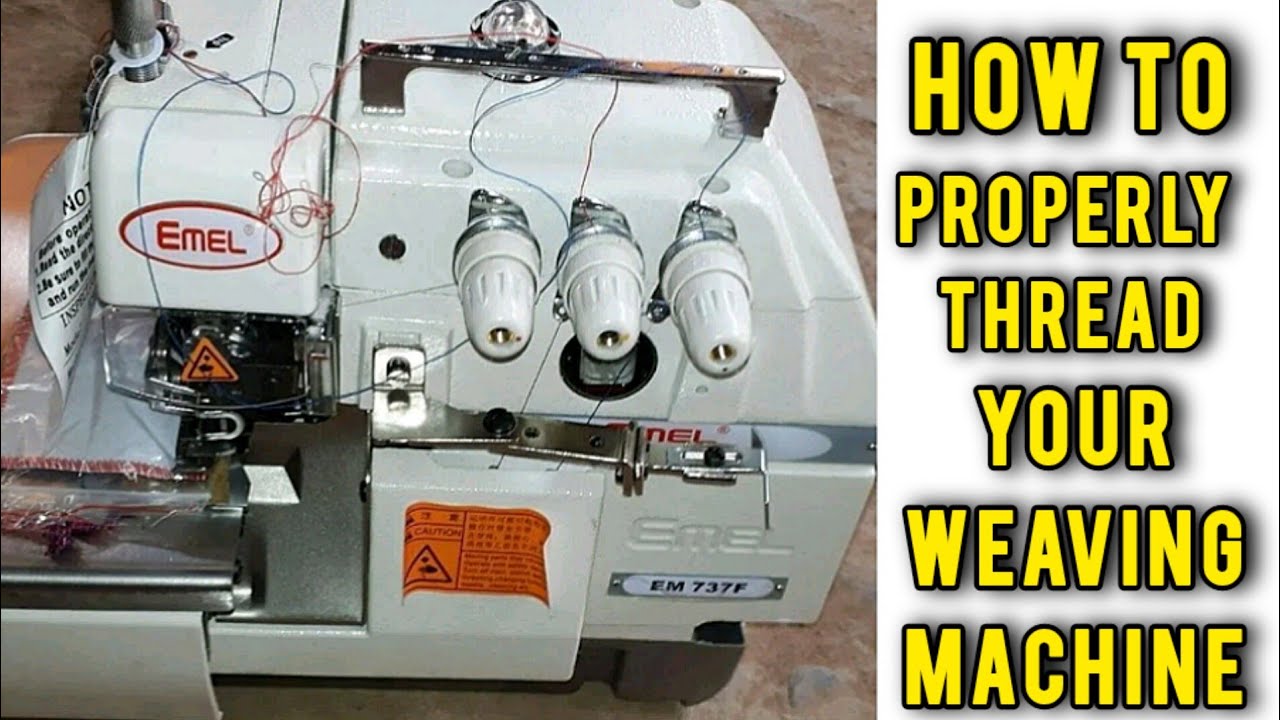 How to THREAD an Industrial Overlock Weaving Machine - YouTube